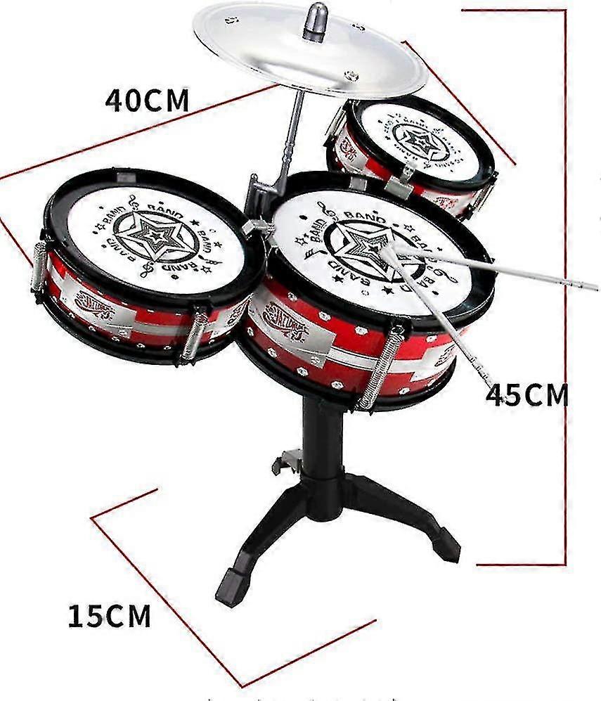 Junior Drum Set Mini Percussion Set Drum Set With 3 Drums Kids ...