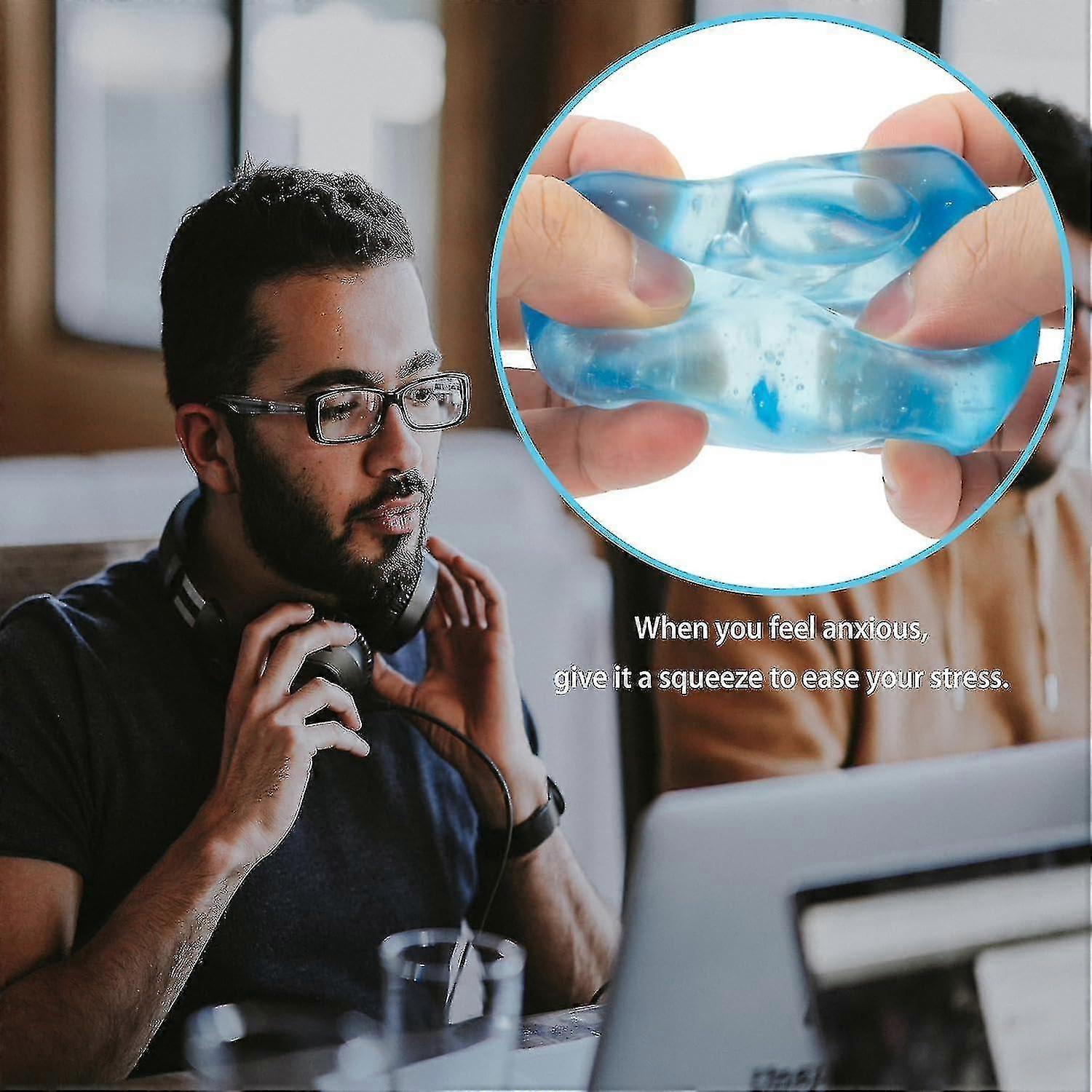 Ice Cube Squishy Toys, Tpr Transparent Ice Block Mochi Squishy Fidget ...