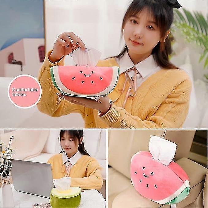 Kawaii Fruit Cute Tissue Box Cover, Watermelon Tissue Dispenser, Tissue ...
