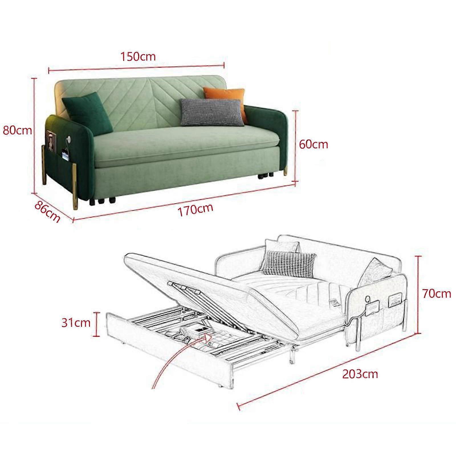 Sleeper Sofa Bed Comfortable Loveseat Couch for Small Living Room Dorm ...