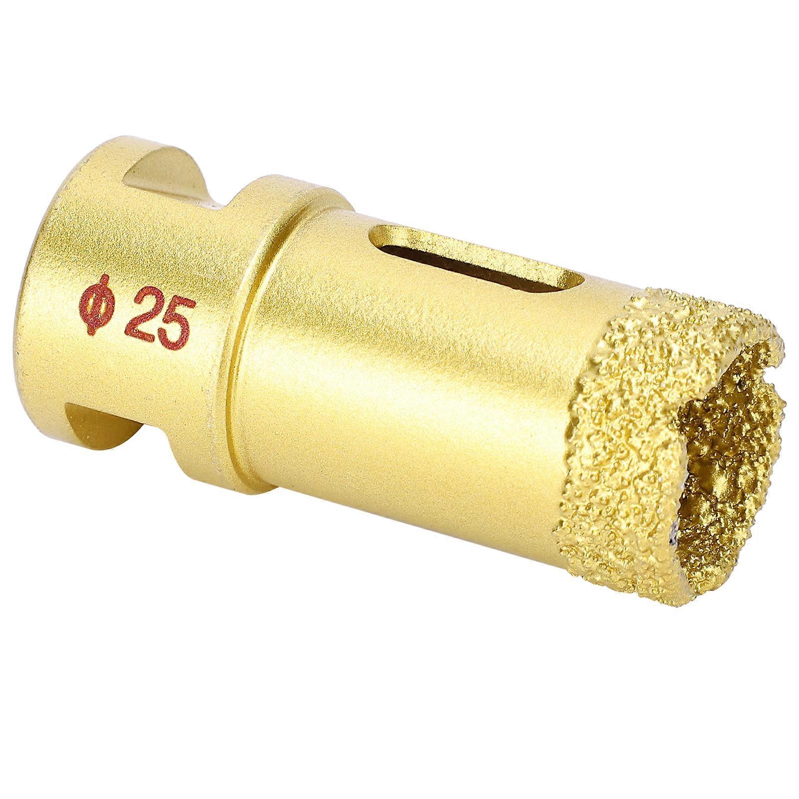 25mm Diamond Hole Saw Drill Bit Brazing Marble Hole Opener Gold Diamond ...