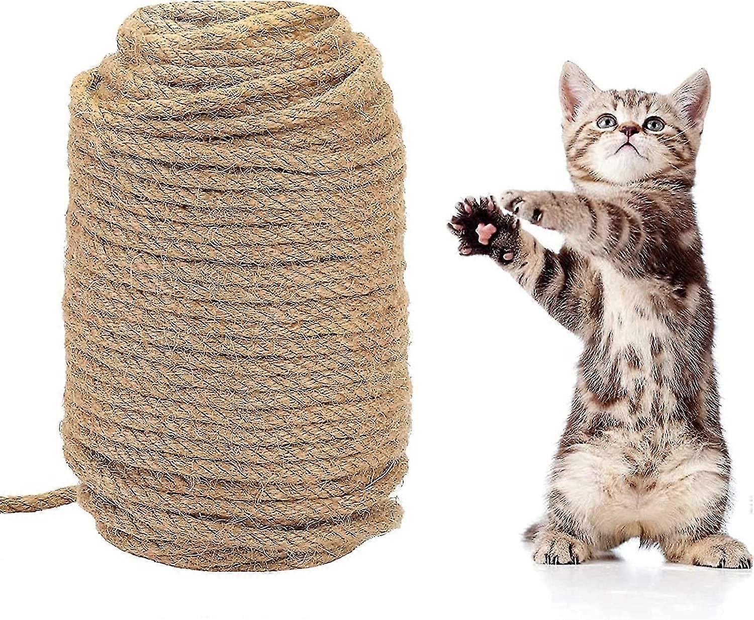 Sisal Rope Cat Tree Diy Grab Post Toy Cat Climbing Frame Replacement R ...