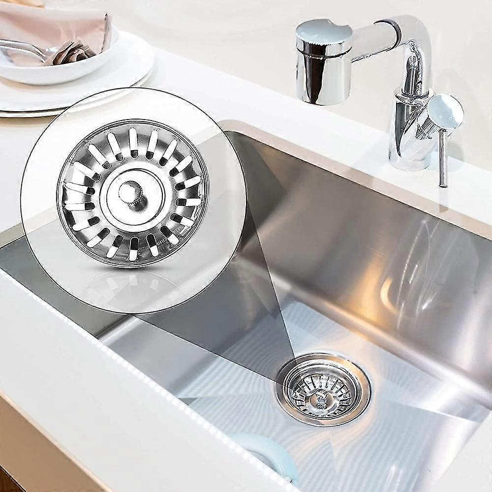Lot Of 2 Kitchen Sink Strainer|79 Mm|Universal Stainless Steel Sink ...