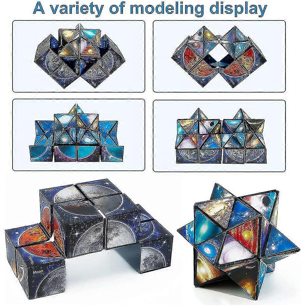 Star Sky Cube Magic Cube 2 In 1 Set, Infinity Magic Cube Fidget Toys 3d ...