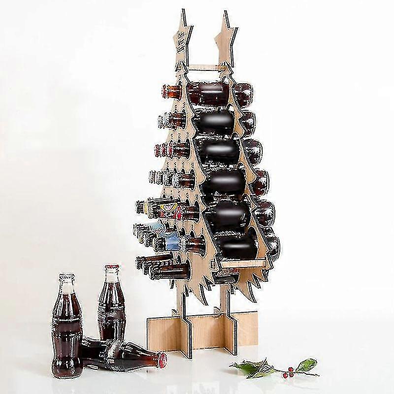 Christmas Wine Holder Wooden Wine Bottle Stand Advent Calendar Count ...