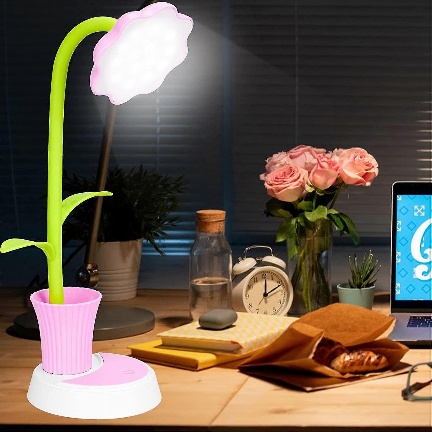 Kids Desk Lamp, LED Desk Lamp, Dimmable Bedside Lamp with Touch Sensor ...