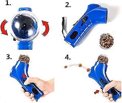 Funny Pet Treat Launcher Ejecting Gun Dog Food Feederl, Interactive ...