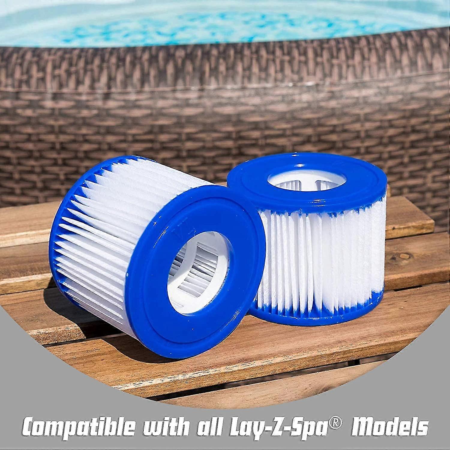Lay-z-spa Hot Tub Filter Cartrid Vi For All Lay-z-spa S - 6 X Pack (12 ...
