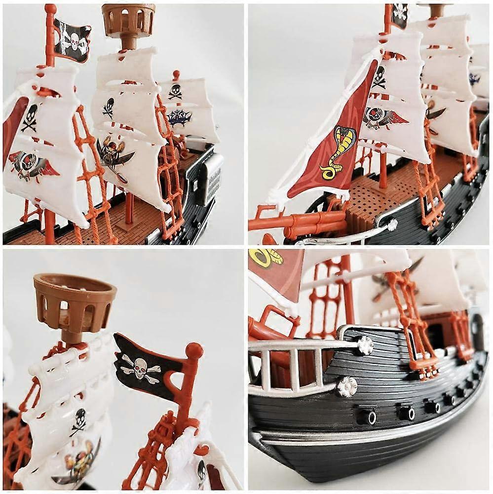 Pirate Ship Toy, Plastic Pirate Boat Model for Kids, Home Decoration ...