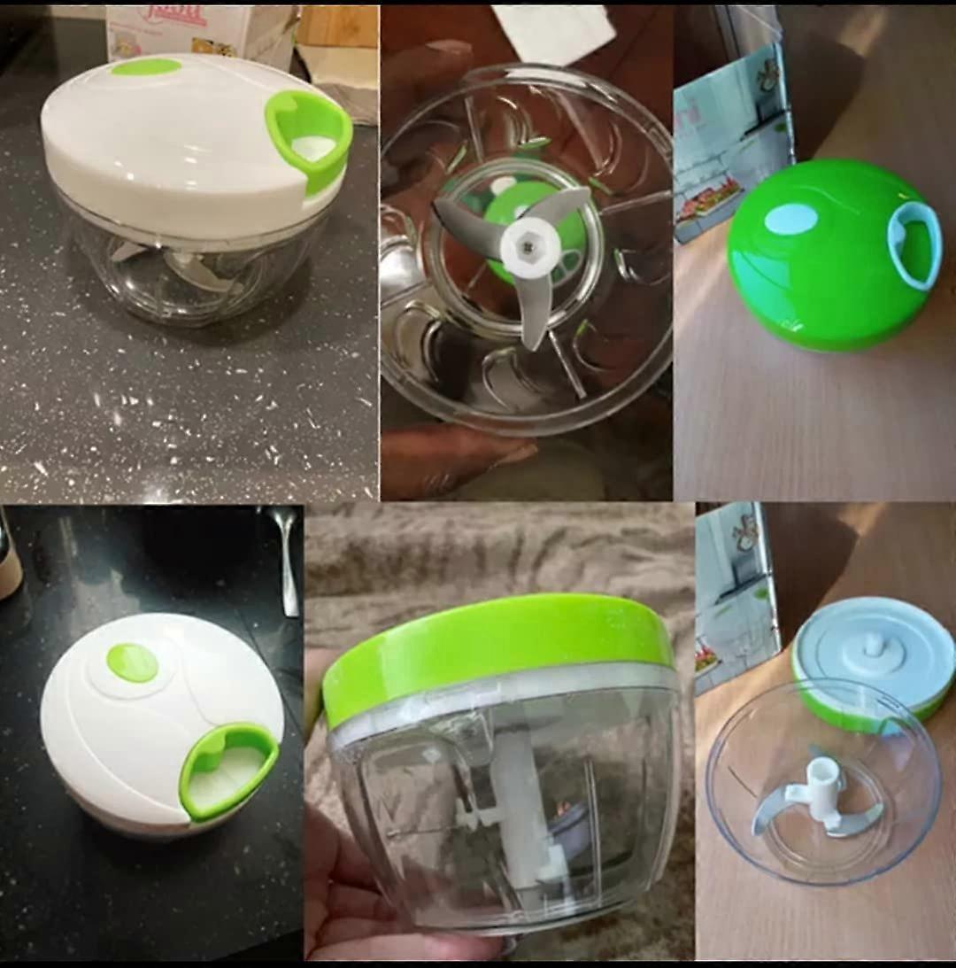 Manual Garlic Chopper, 3 Blades Mini Manual Meat Choppers, Kitchen ...