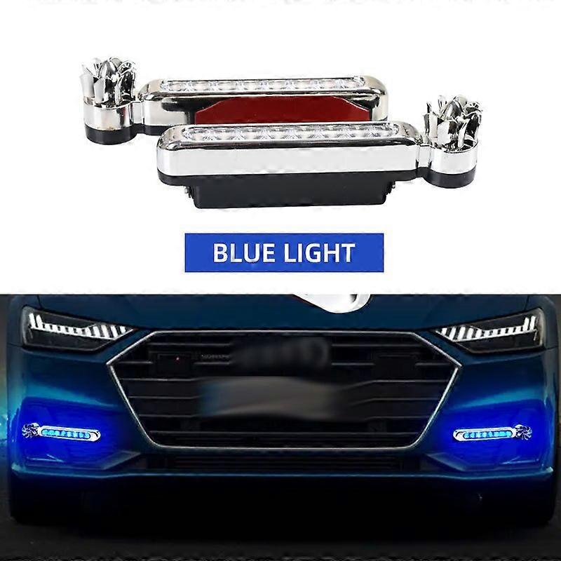 2pcs LED DRL Car Wind Energy Daytime Running Light Daylight Headlight ...