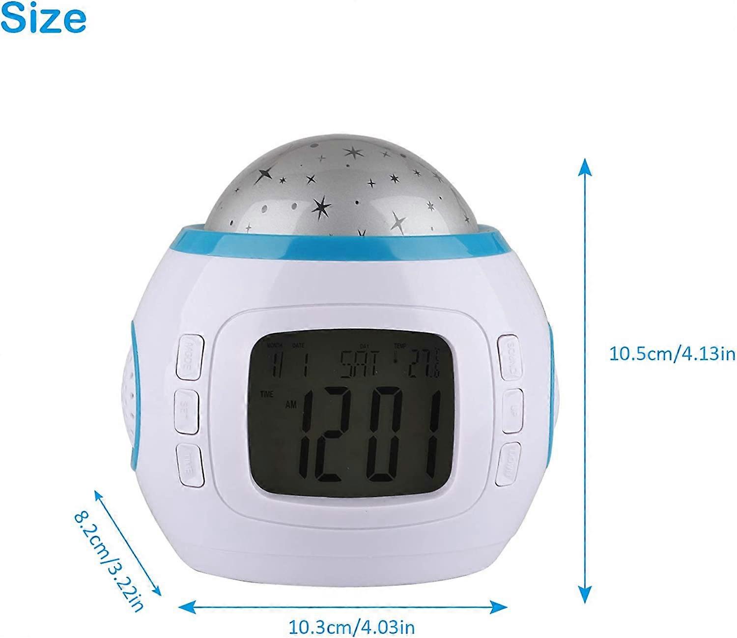 Kids Alarm Clock, Stars 7 Color Changing Night Light, Digital Alarm ...