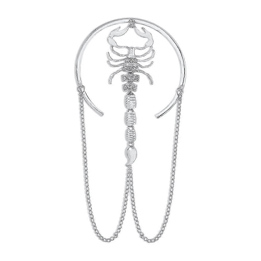 Silver Scorpion Arm Tassels Chain Upper Cuff Armband Armlet Bracelet ...