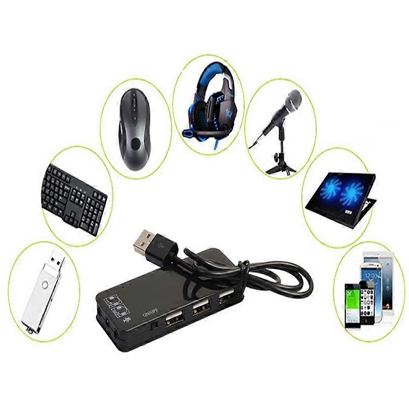 7.1 Channel 3 USB Ports External Sound Card Hub Audio Mic Adapter for ...