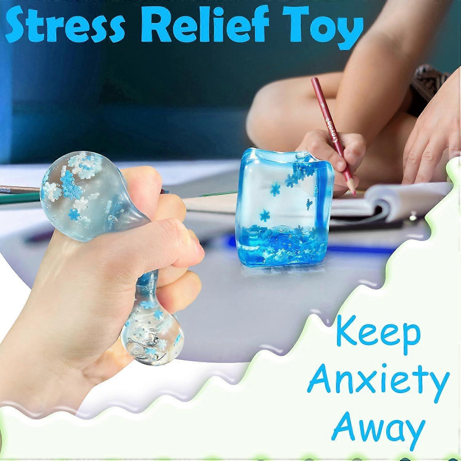 Ice Cube Squishy Toys Stress Balls for Kids/Adults Autism Sensory Toys ...