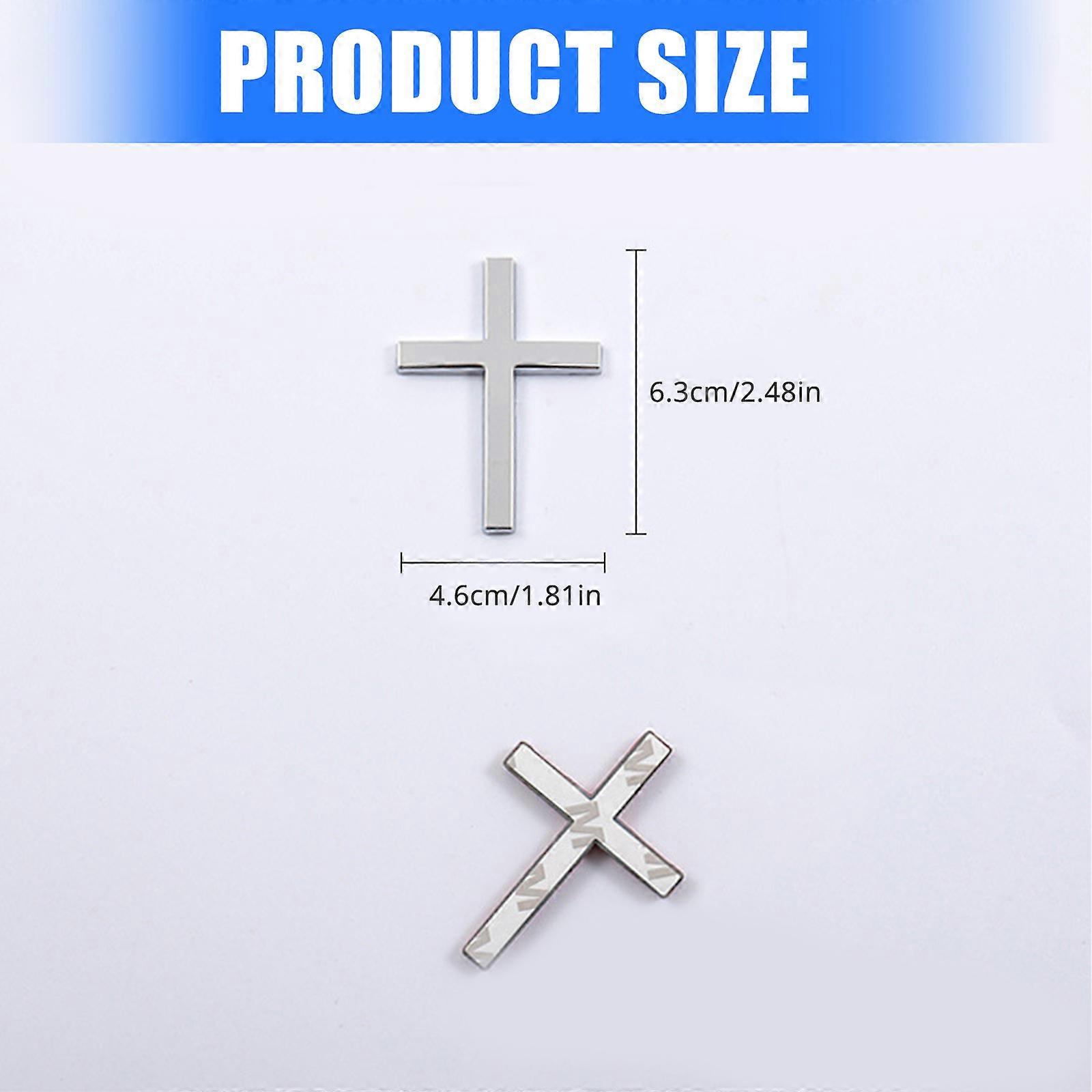3D Christ Crosses Badge Sticker Decal Adhesive Metal Crosses Decal ...