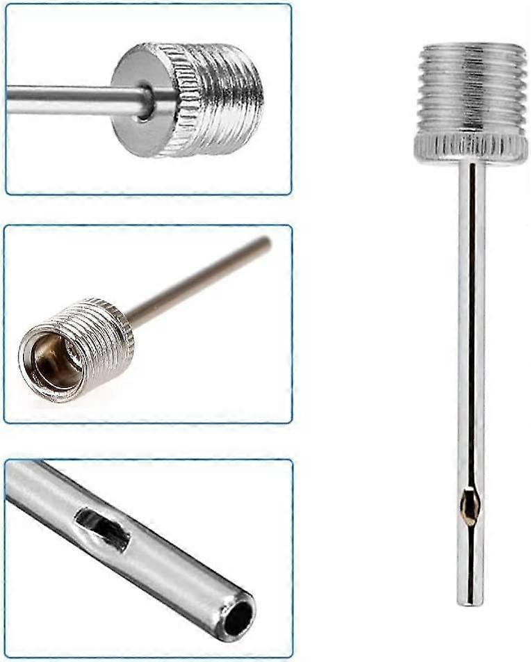 100 Pieces Air Pump Inflation Needles Stainless Steel Ball Pump Air ...