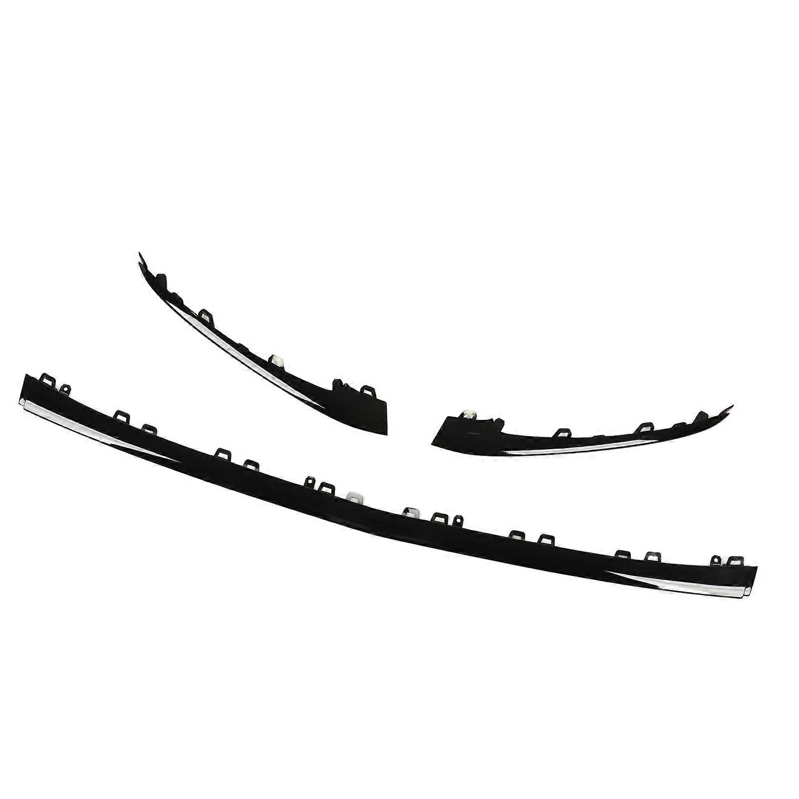 3pcs Gloss Black Front Bumper Lower Trim Replacement for Mercedes‑Benz ...