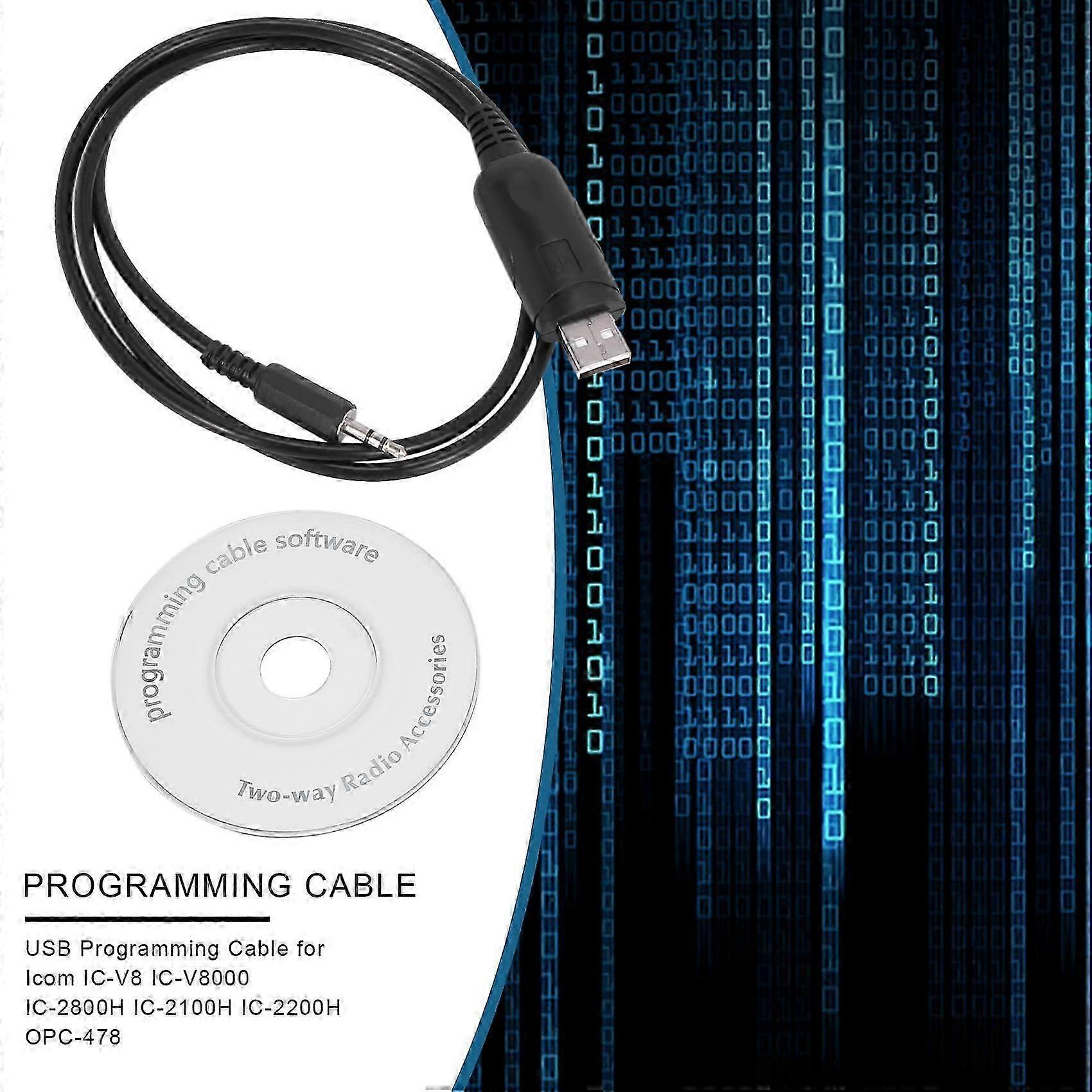 USB Programming Cable For ICOM Radio IC-F22 IC-V8 OPC-478 Radio | Fruugo UK