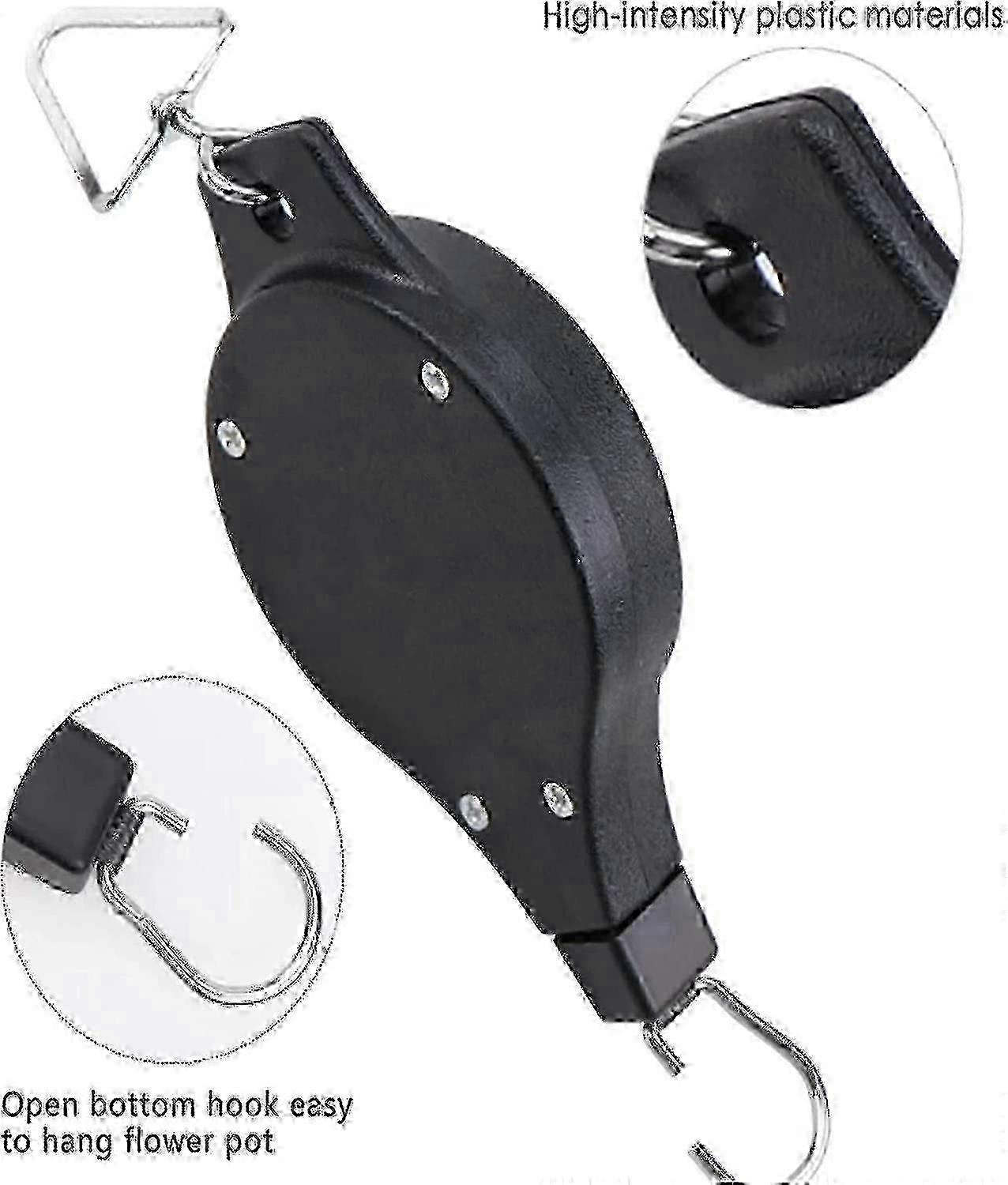 Adjustable Plant Hangers - 4 Pack Retractable Hooks for Garden Pots ...