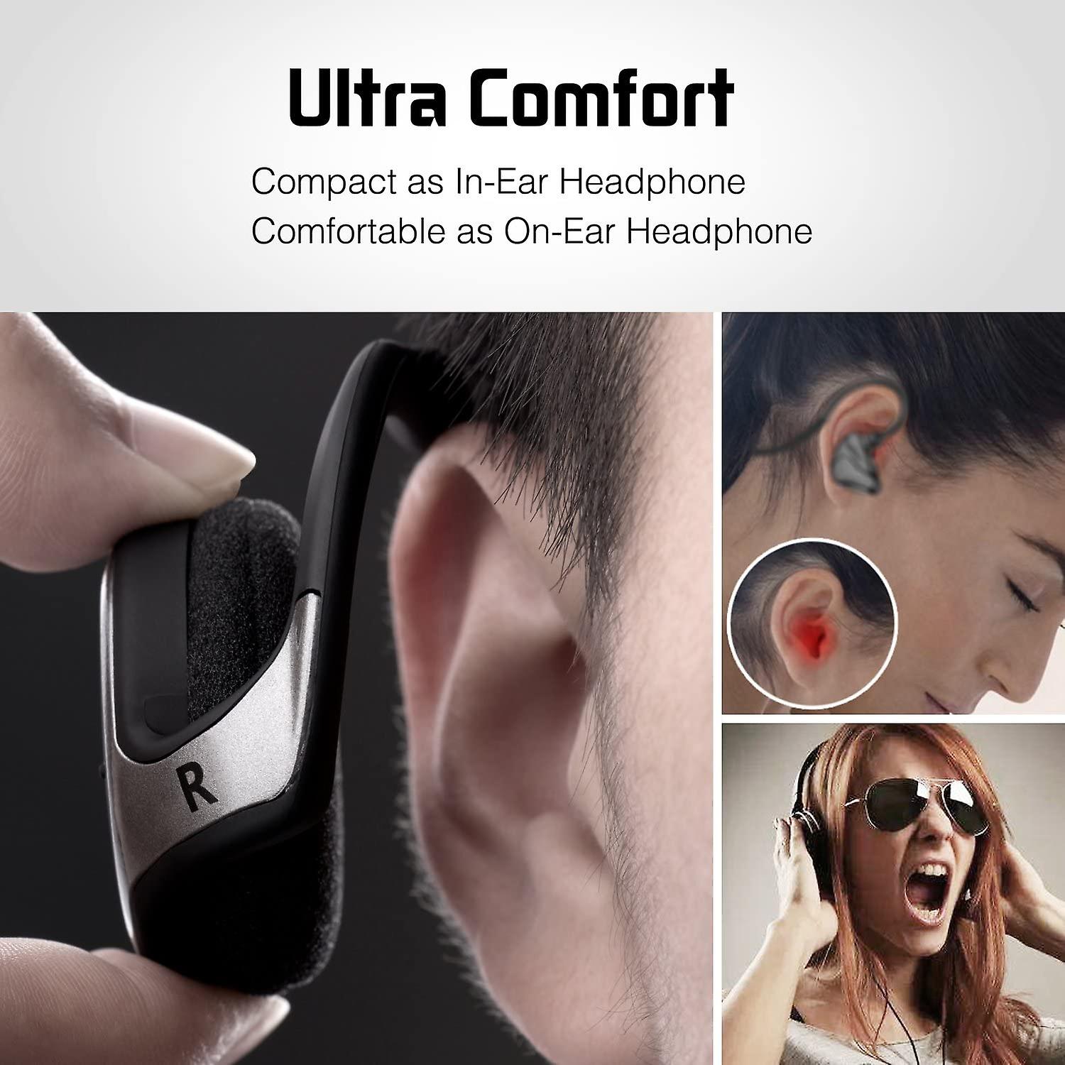 Små Bluetooth-hovedtelefoner wrap around head - Sport trådløst headset ...