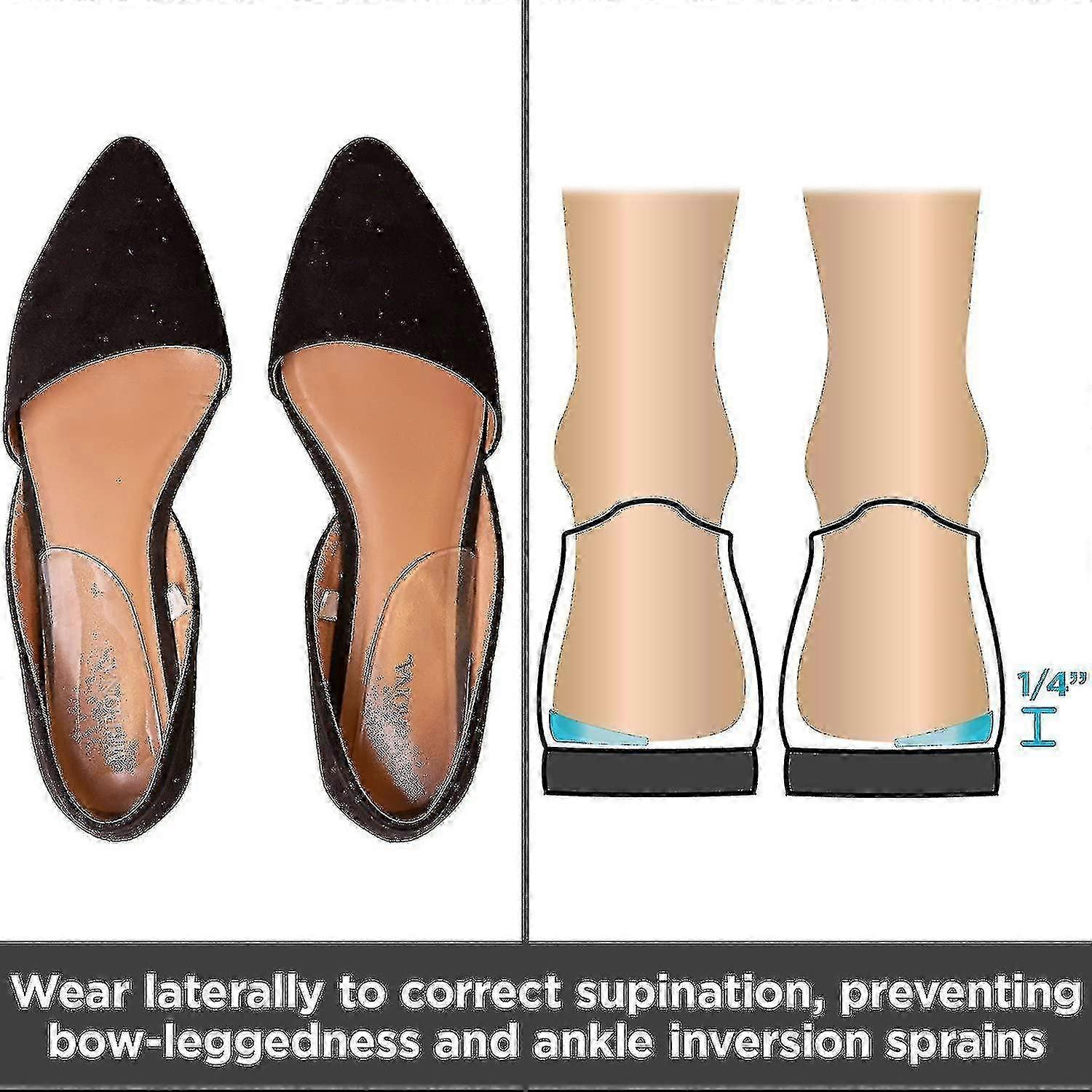 Silicone heel wedge for bow legs - medial lateral corrective inserts ...