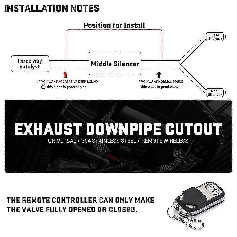 Universal Stainless Steel 2.5"3"dump Valve Electric Exhaust Cutout With ...