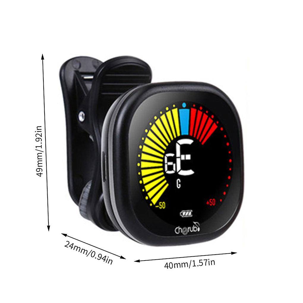 Rechargeable Guitar Tuner Clip On Tuner Lcd For Chromatic Tuning Guitar Violin Ukulele Guitar ...