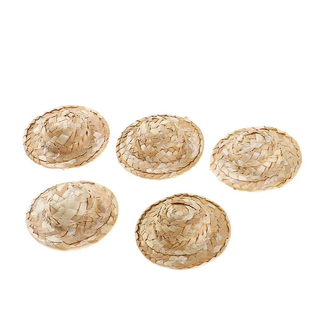 Miniature Hat Handicraft Toy - Miniature Straw Hat Hand Knitting Sunhat ...