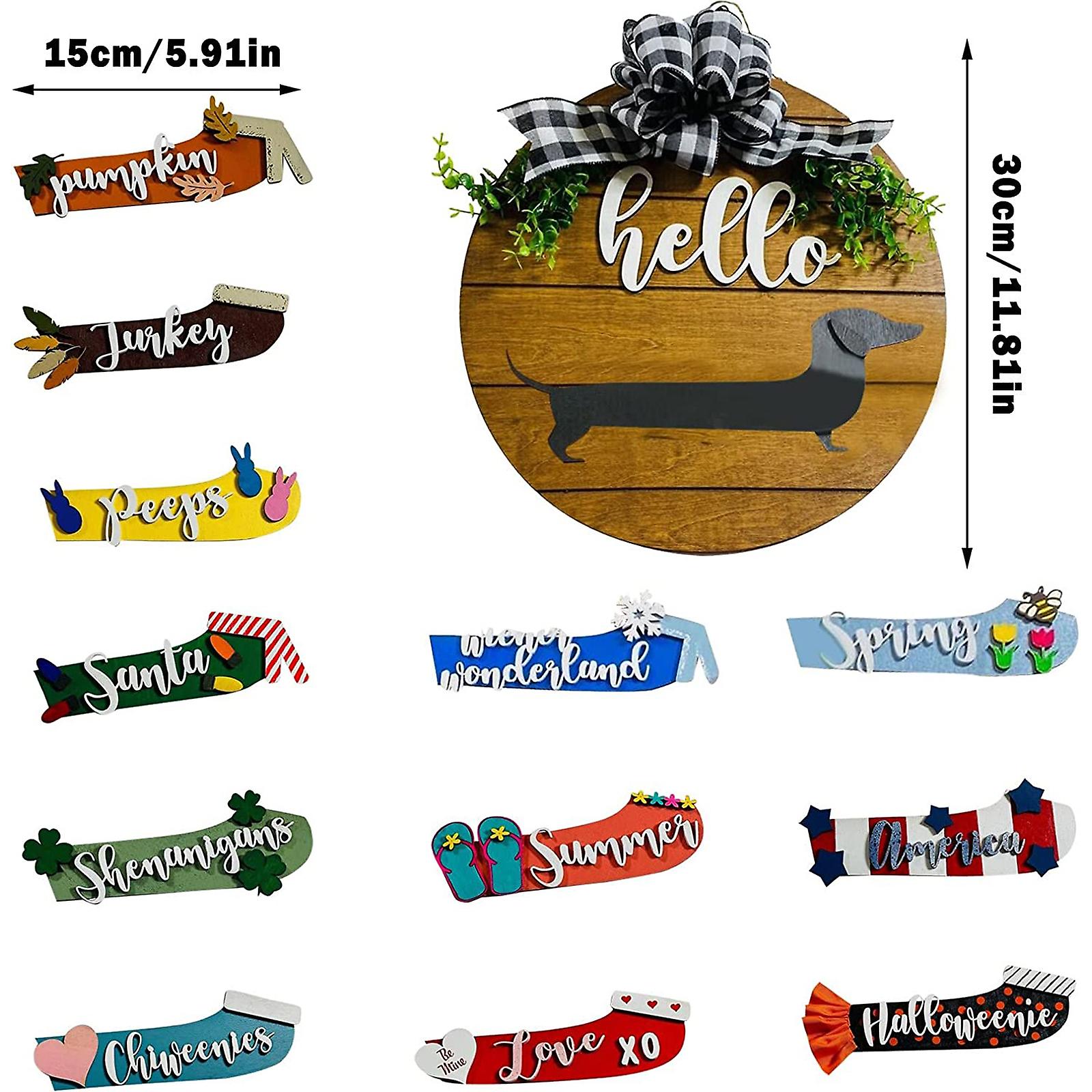 Interchangeable Welcome Sign For Front Door,dog Welcome Home Sign ...