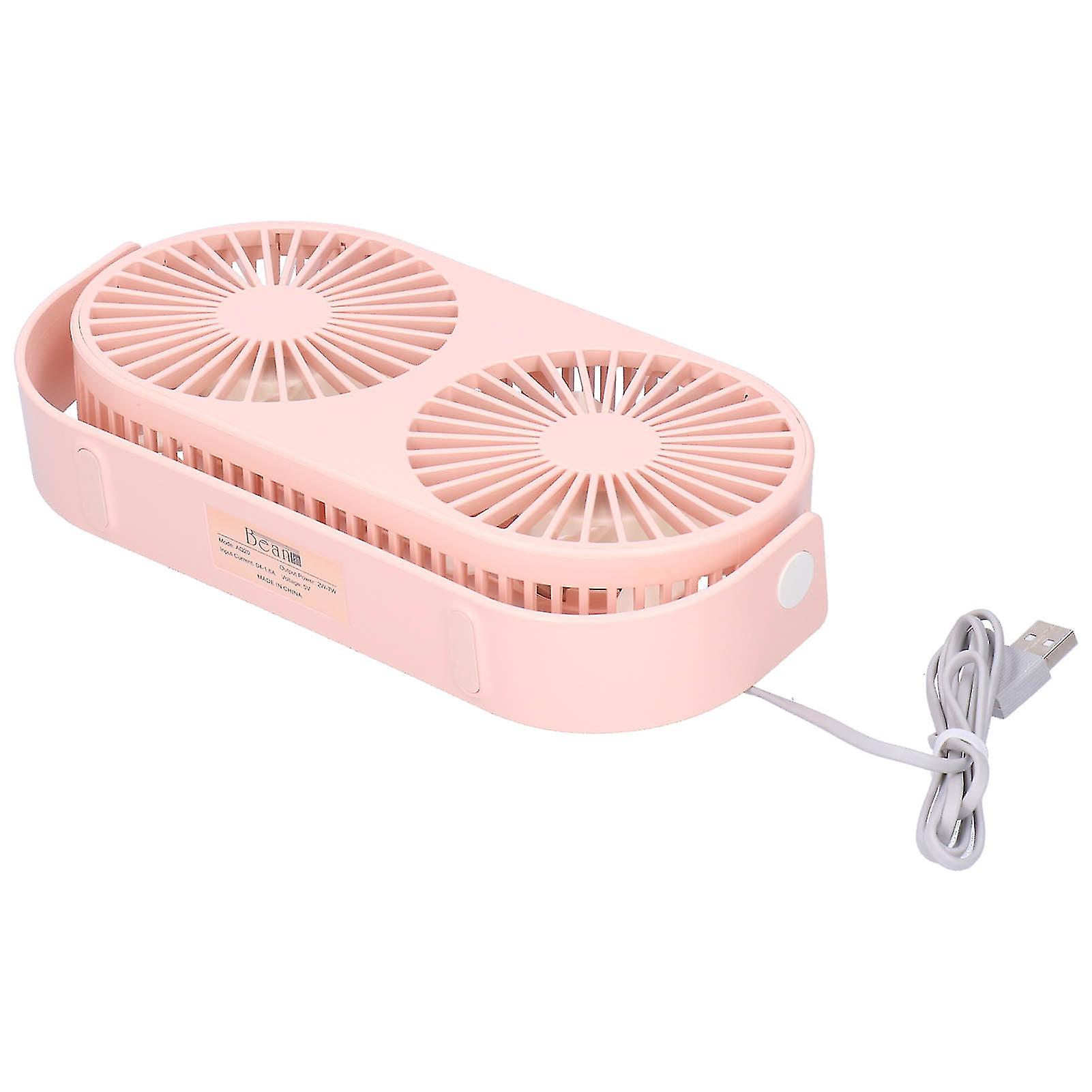 USB Adjustable Pink Double Head Mini Aromatherapy Fan for Home Office ...