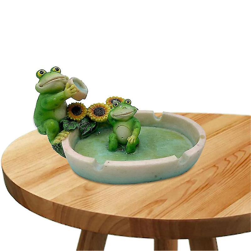 Frog Ashtrays For Cigarettes Outdoor,artistic Resin Frog Shaped ...
