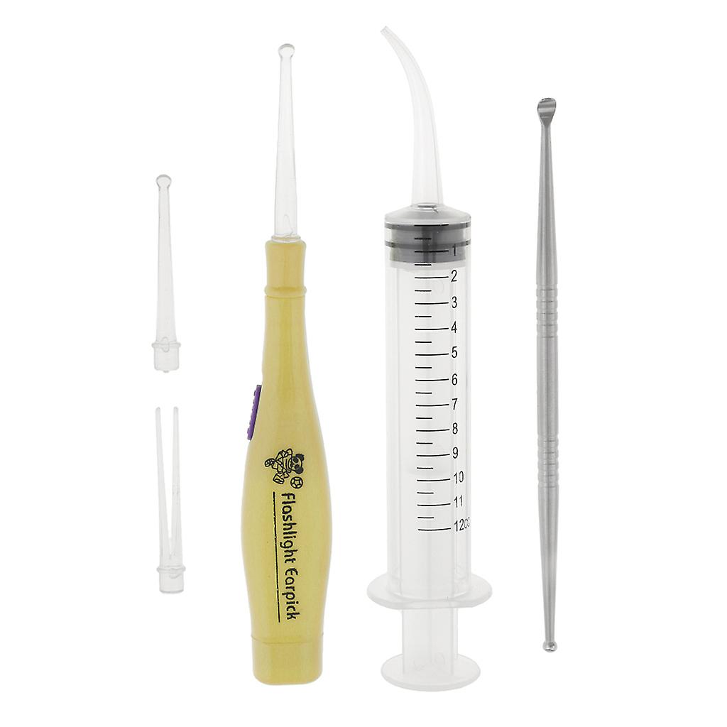 Tonsil & Ear Stone Remover Set w/ LED Light+Irrigation Syringe+Premium ...
