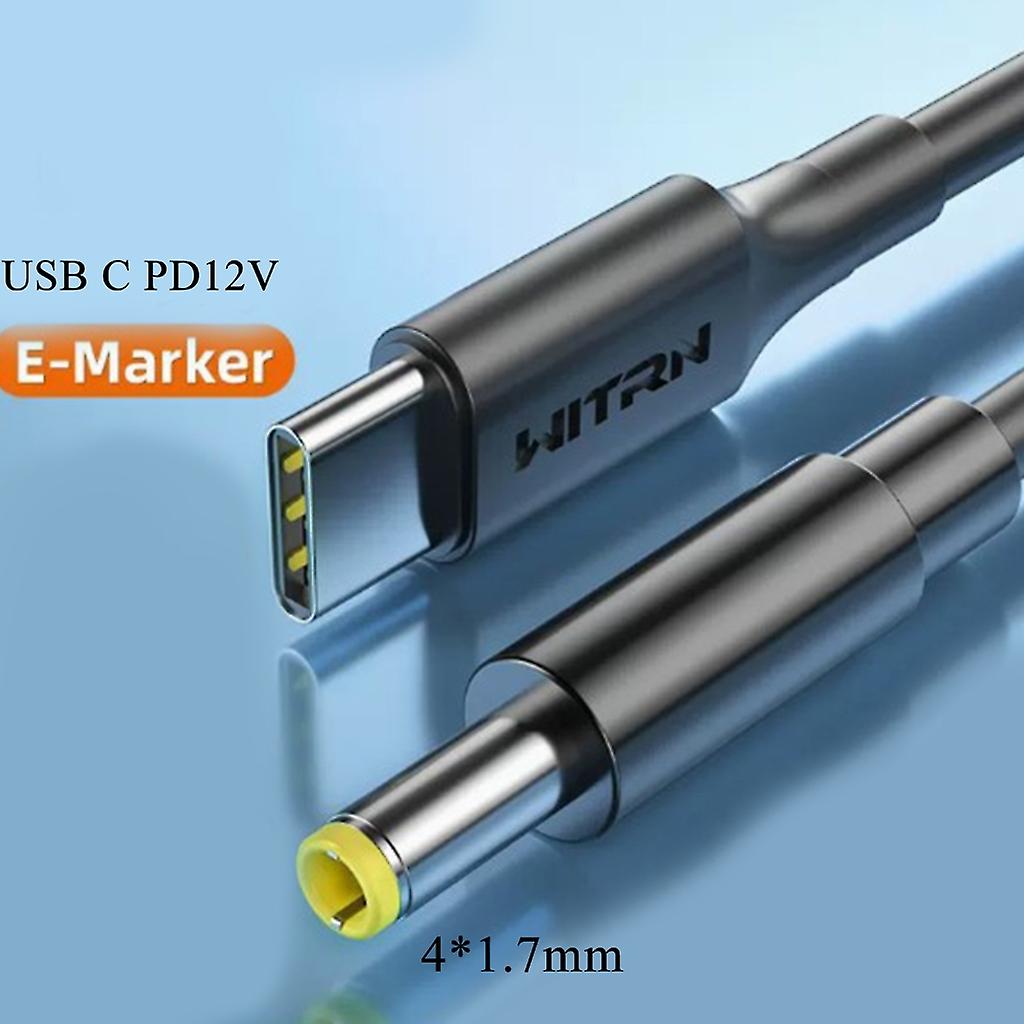 USB C Type-C to DC 4.0x1.7mm 12V PD Trigger Power Cable for LCD ...