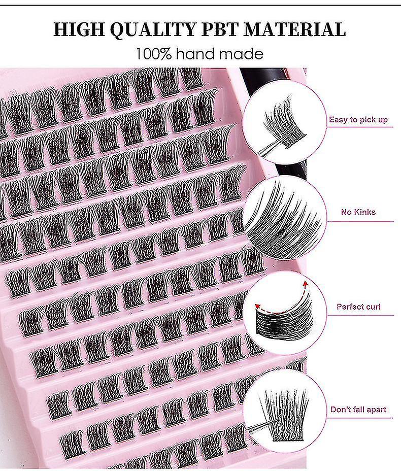 Large Capacity Single Cluster Fake Eyelash Set, Natural Segmented Hair, Daily Diy Grafting ...