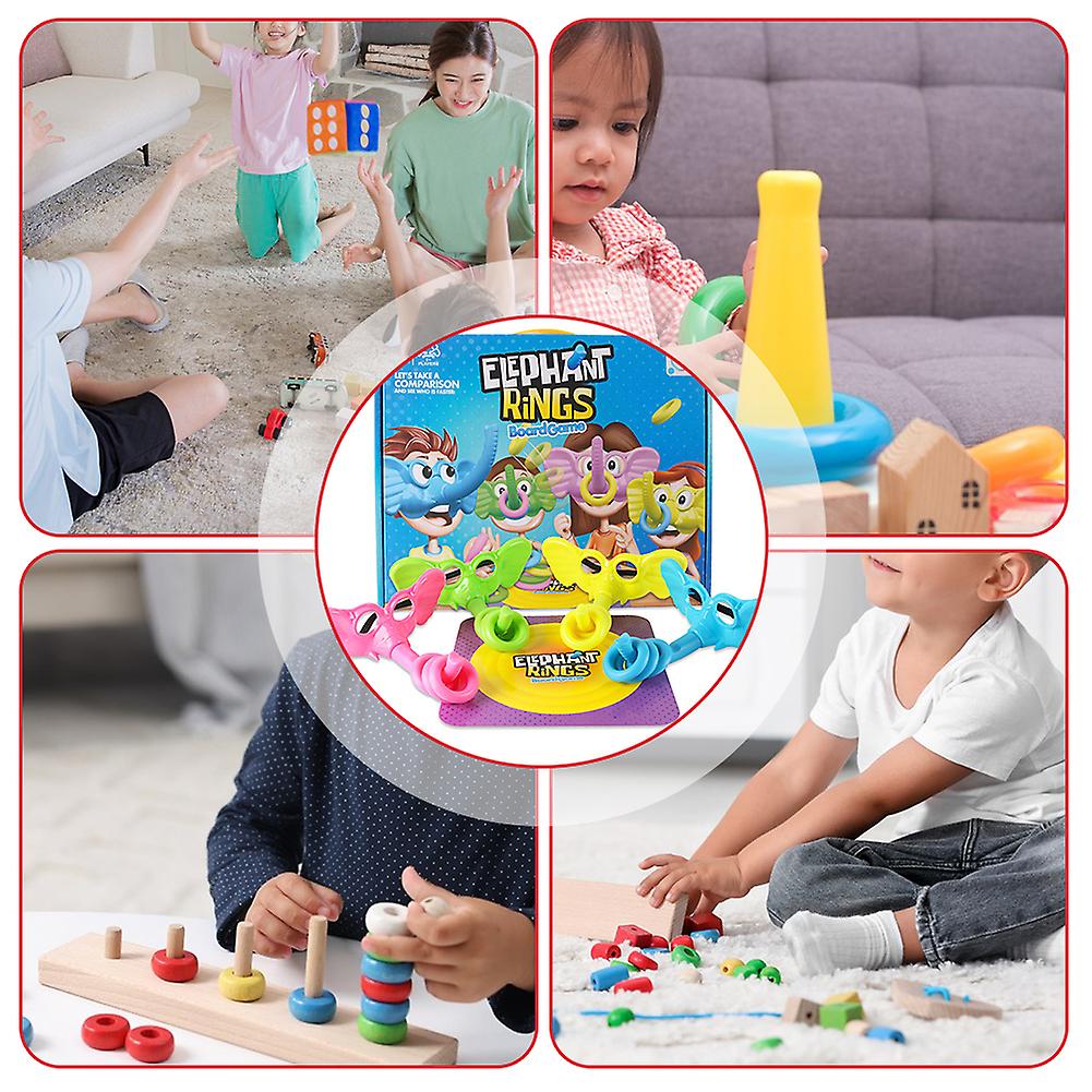 Elephant Rings Toss Game Toy Easy to Use Rings Tossing Game for Boys ...