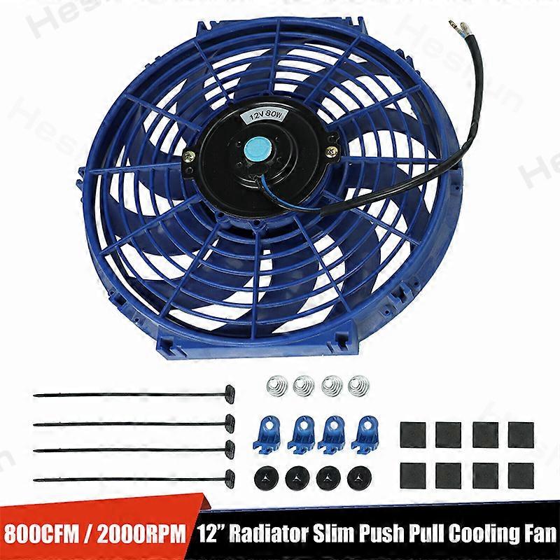 LBQ 12" Inch Universal Slim Condenser Fan Push Pull Electric Radiator ...