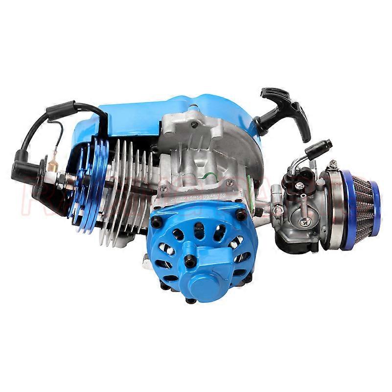 49CC Engine Aluminum Pull Start 15MM Carburetor CNC head Air filter ...