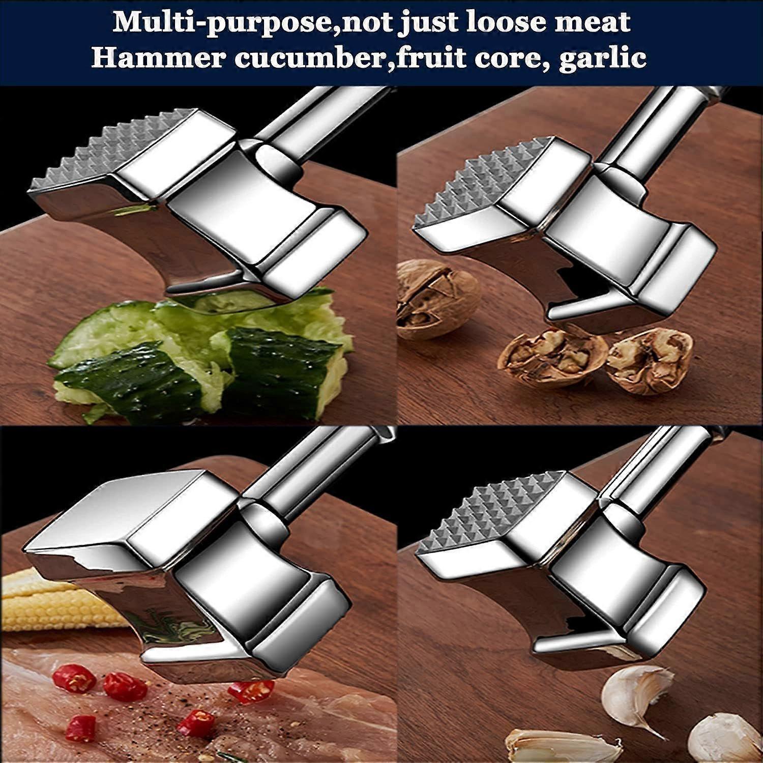 Professional Meat Tenderizer, Meat Mallet Hammer Double-Sided Meat ...