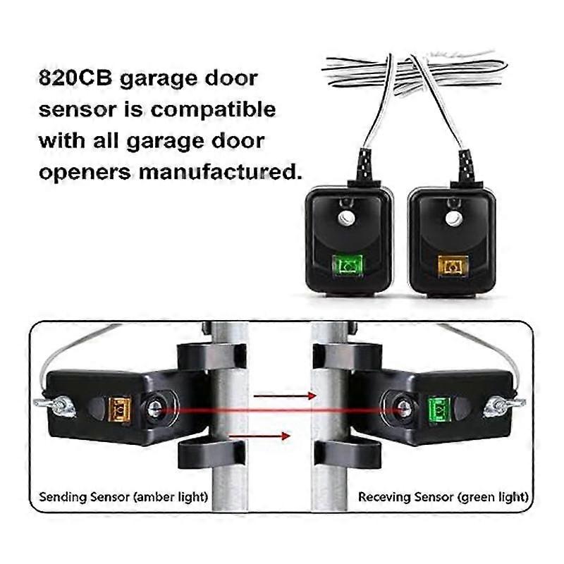 820CB Garage Door Safety Sensor & Brackets Replacement Kit for 41A5034 ...