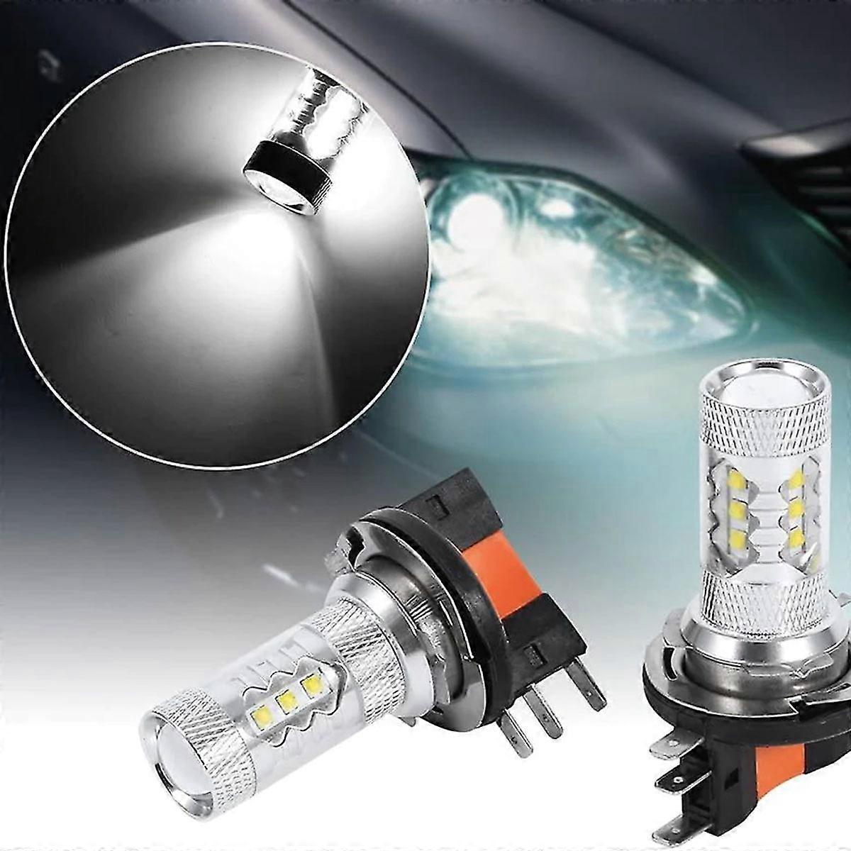 H15 Led Headlight Bulbs, White 80w H15 Led Bulbs Lights Lamp2pcswhite ...