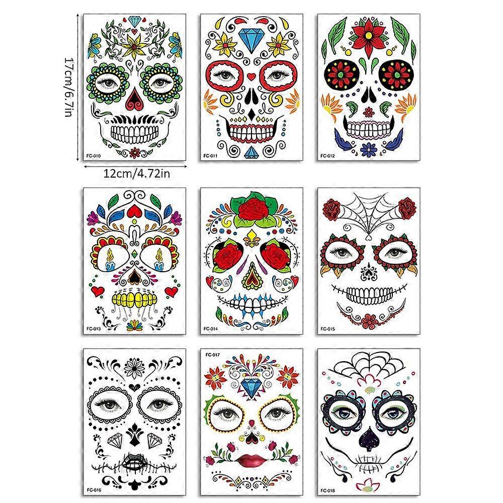 Halloween Makeup Kit Creative Facial Makeup Decal 2024 Halloween Funny ...