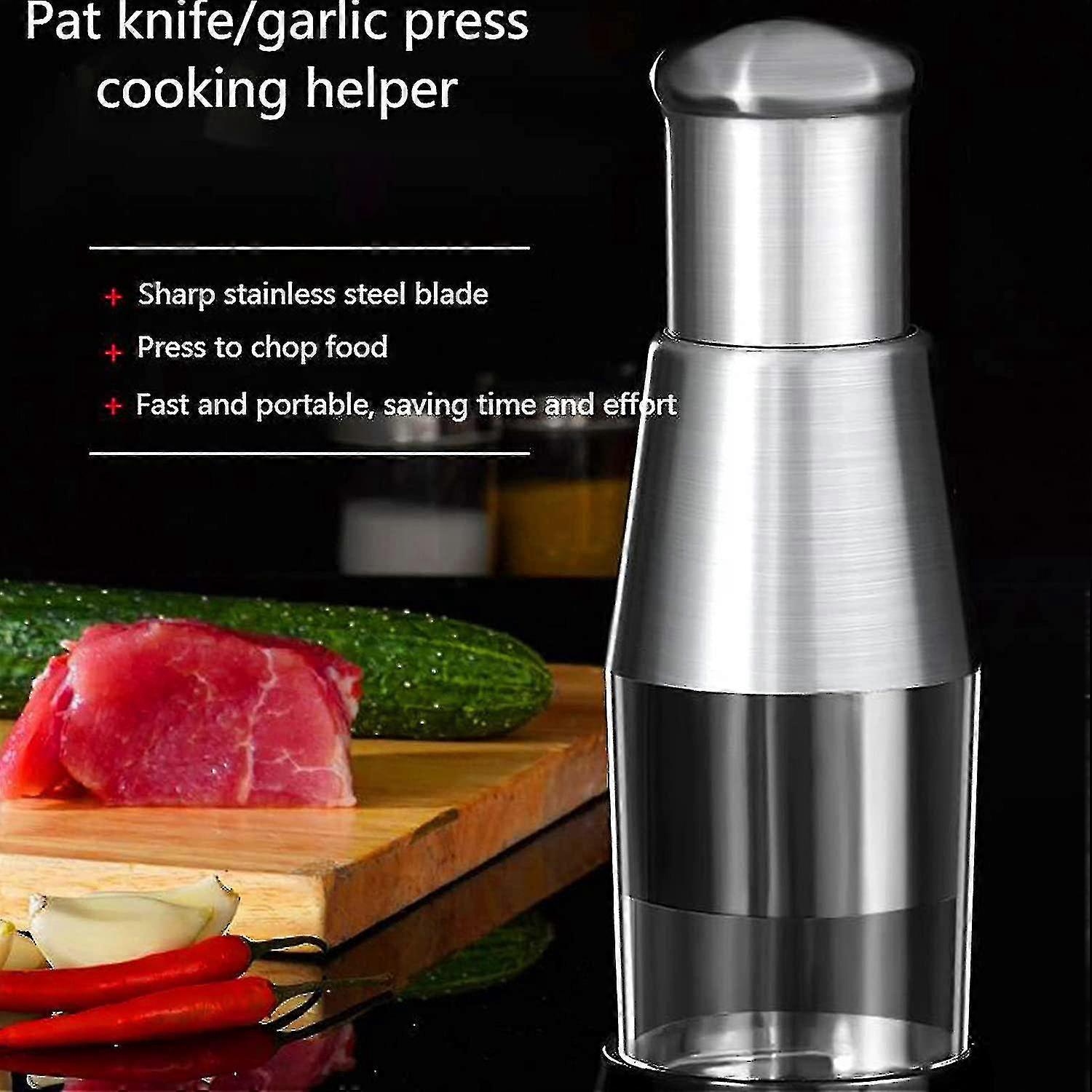 Pressed Garlic Chopper, 2022 New Stainless Steel 304 Garlic Masher,food ...