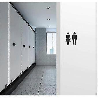 2 par 12x4cm wc dørplade toilet skilte Mandlige og kvindelige toilet ...