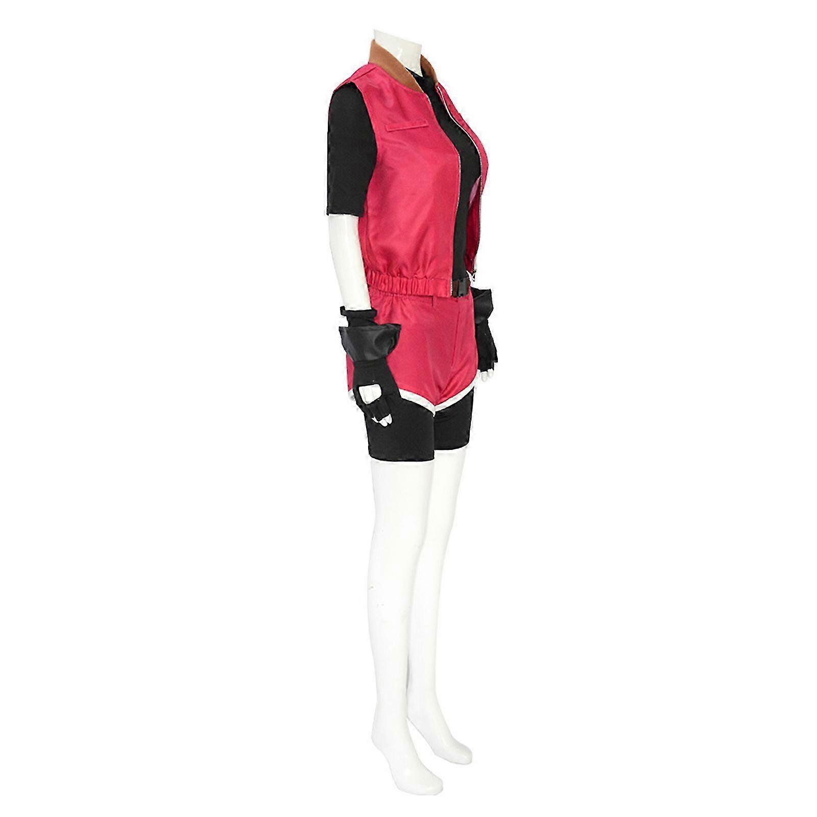 HOT Claire Redfield Cosplay Costume Red Uniform Suit Game Sports Wear ...
