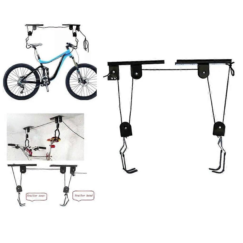 88lbs Capacity Ceiling Mounted Cycle Bike Bicycle Lift Storage Hanging ...