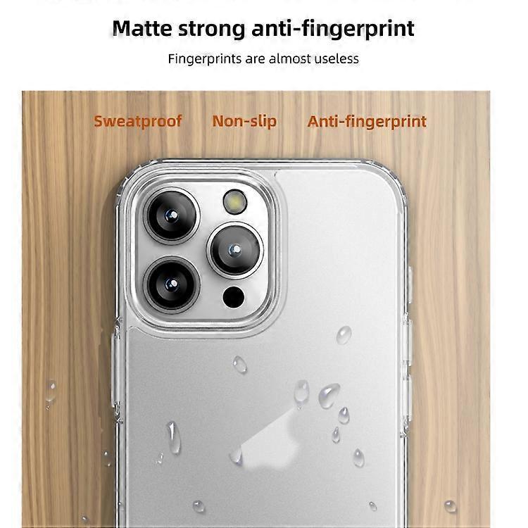 For iPhone 15 Ice-Crystal Matte TPU Hard PC Mobile Phone Case | Fruugo UK