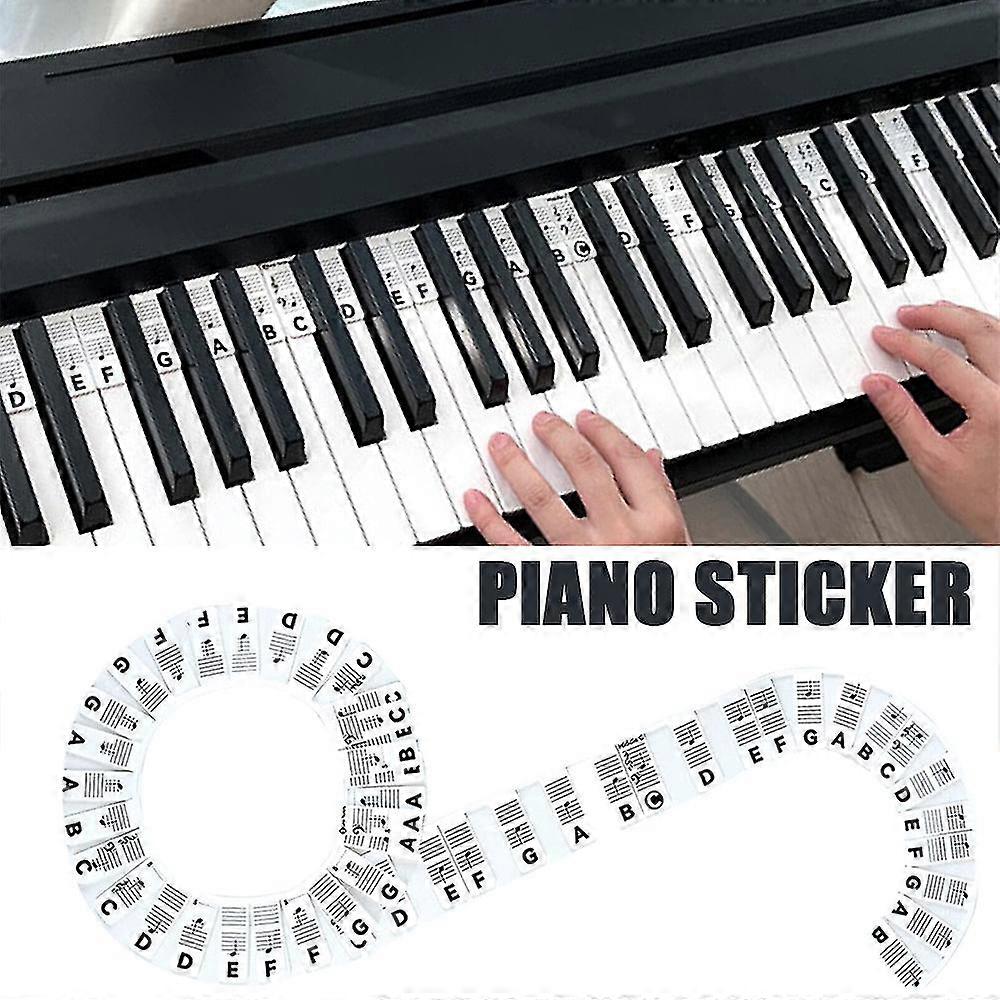 88 Keys Reusable Piano Keyboard Note Guiding Labels Piano Notes Guide ...