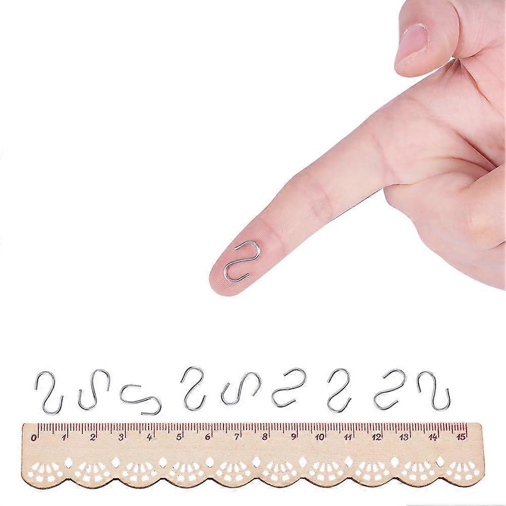 150 Pieces Mini S Hooks Connectors Metal S-Shaped Wire Hook Hangers for ...