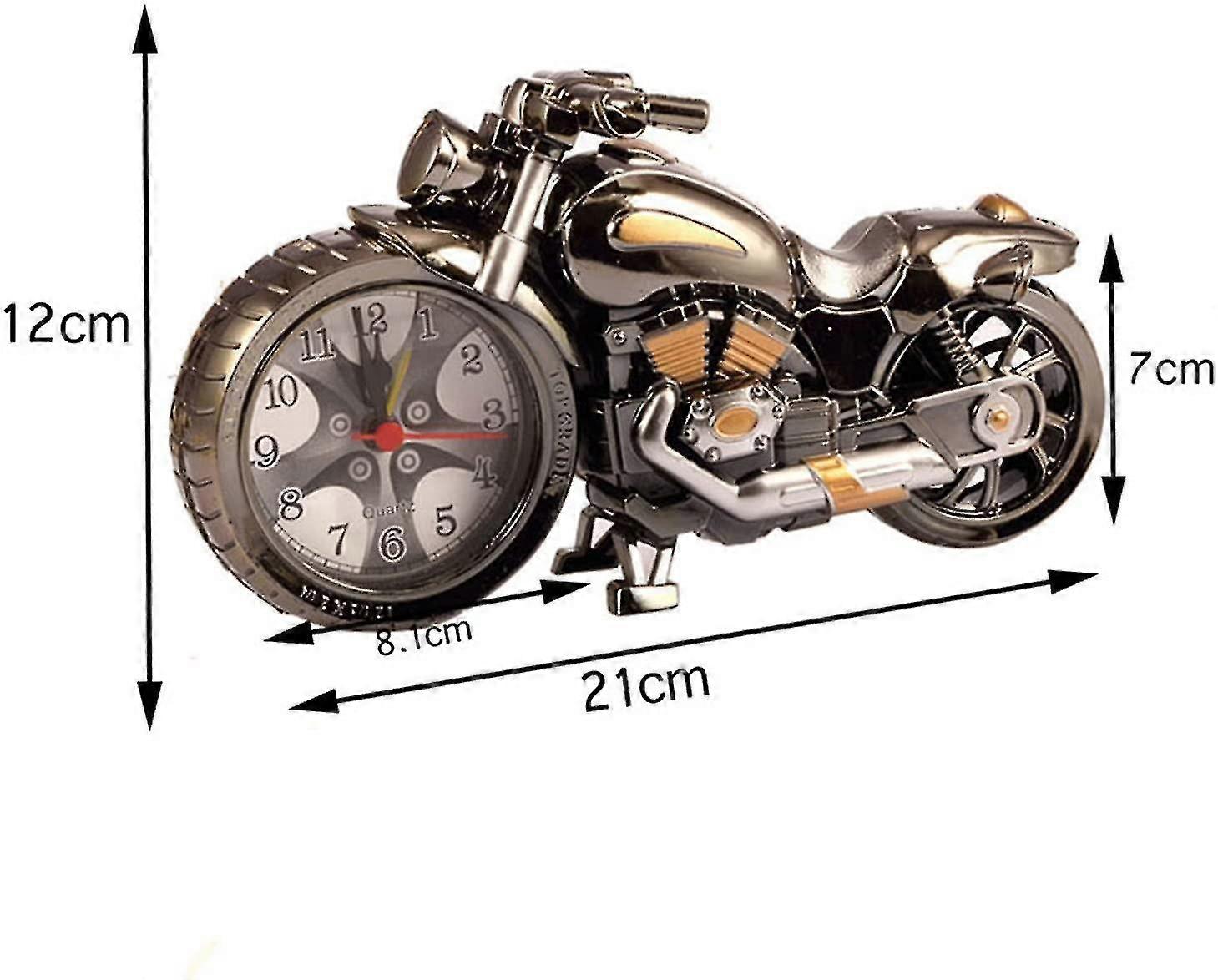 Retro Motorcycle Style School Alarm Clock Table Desk Clock Cool Moto ...